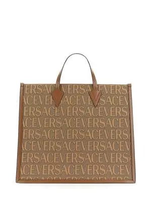 Versace Shopper Bag With Allover Logo