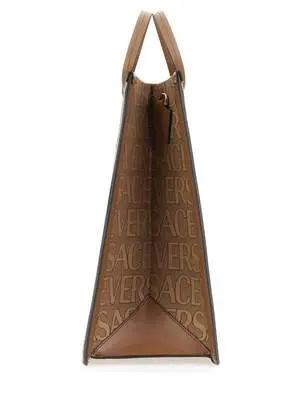 Versace Shopper Bag With Allover Logo