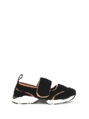 Marni Mary Jane Shearling Sneakers - Black