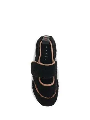 Marni Mary Jane Shearling Sneakers - Black