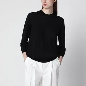 TOTEME TOTEME Bewn Fine Wool And Silk Crewneck Sweater Black