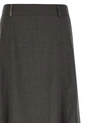 Peserico Flared Skirt With Loops