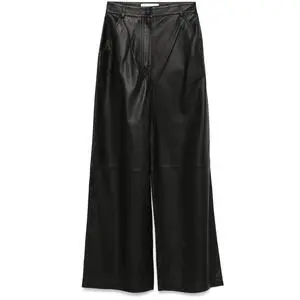 YVES SALOMON Trousers Straight Trousers - Black