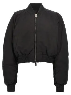 Andamane Sierra' Cropped Bomber Jacket - Black
