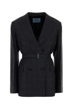 Prada Embroidered Wool Blazer - Multicolor