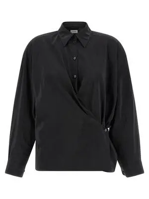 LEMAIRE Straight Collar Twisted' Shirt - Black