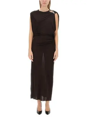 LANVIN Draped Dress - Brown