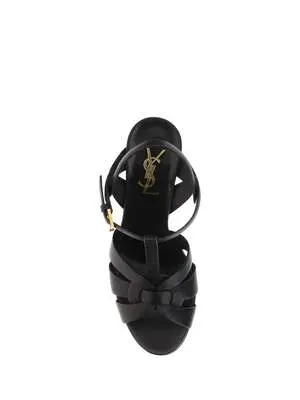 Saint Laurent Leather Platform Sandals