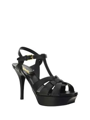 Saint Laurent Leather Platform Sandals