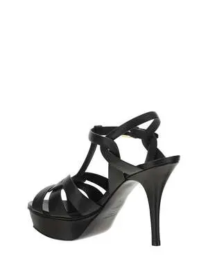 Saint Laurent Leather Platform Sandals