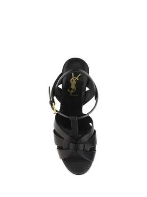 Saint Laurent Leather Platform Sandals