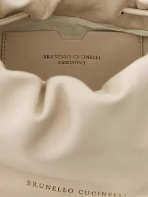 Brunello Cucinelli Mini Bucket Bag - White