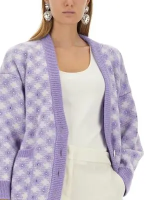 Alessandra Rich Cardigan - Purple
