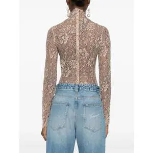 Valentino Garavani Floral Lace Bodysuit - Cream