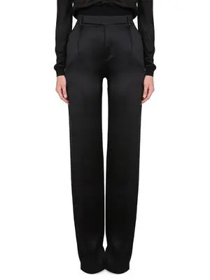 Saint Laurent Satin Flared Pants