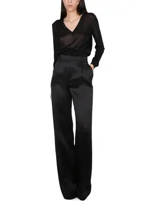 Saint Laurent Satin Flared Pants