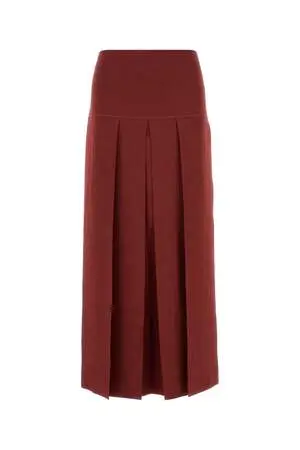 Alaïa Tyrian Purple Stretch Viscose Blend Skirt - Red