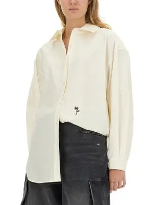 Palm Angels Cotton Shirt - Cream