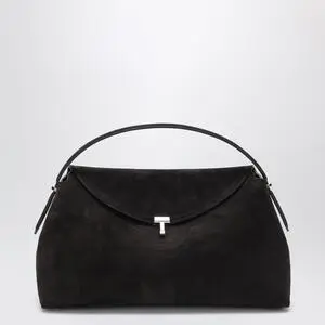 TOTEME T-lock Suede Bag - Brown