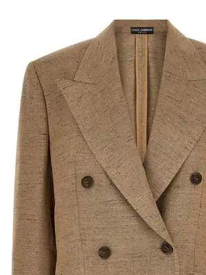 Dolce & Gabbana Linen Blazer - Cream