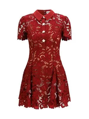 SELF-PORTRAIT Short Lace Dress - Multicolor