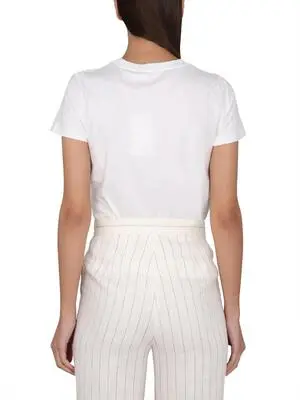 Max Mara Logo Embroidery T-shirt - White