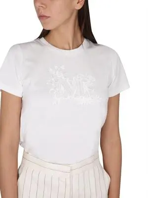 Max Mara Logo Embroidery T-shirt - White