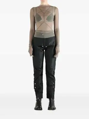 Rick Owens Semi-sheer Boat Neck Long Sleeve Top - Gray