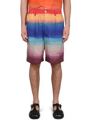 Marni Cotton Bermuda Shorts - Multicolor