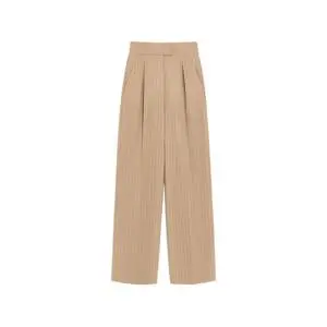 Valentino Garavani Neutrals Trousers Straight Trousers - Cream