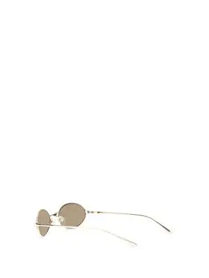 Alexander McQueen Neo Oval Sunglasses - Gold