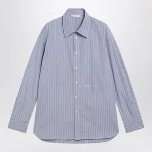Givenchy White/ Striped Poplin Shirt - Blue