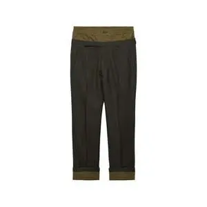 Prada Check Pattern Tailored Trousers - Green
