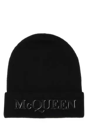 Alexander McQueen Cashmere Beanie Hat - Black