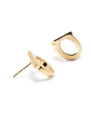 FERRAGAMO Gancini Earrings In Gold-colored Brass For - Silver