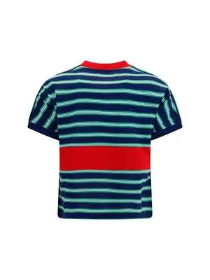 Versace Striped Cotton T-shirt - Multicolor