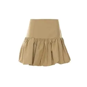 GANNI Double Botton Mini Skirt - Cream
