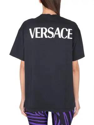 Versace Goddess Oversized T-shirt - Black