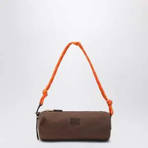 Miu Miu Cotton Gabardine Pouch - Brown