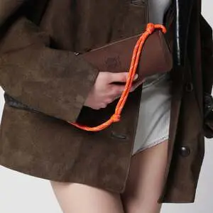 Miu Miu Cotton Gabardine Pouch - Brown