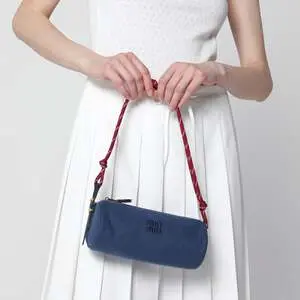Miu Miu Cotton Gabardine Pouch - Blue