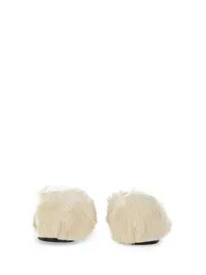 JIL SANDER Low Leather Slipper - Cream