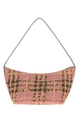 BURBERRY Burberry Women Embroidered Raffia Mini Margate Shoulder Bag