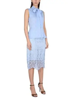 Burberry Lace Midi Skirt - Multicolor