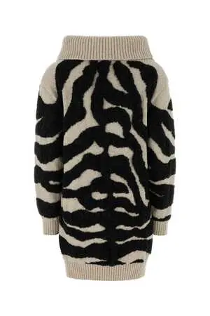 Moschino Sand Wool Blend Sweater Dress
