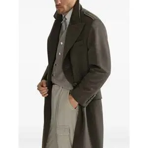 Brunello Cucinelli Double-breasted Overcoat - Green
