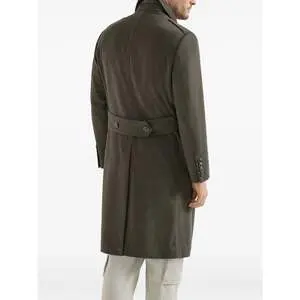 Brunello Cucinelli Double-breasted Overcoat - Green