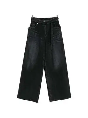 Sacai Wide-leg Denim Jeans - Multicolor