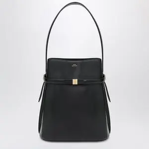 TOTEME Leather Bucket Bag With Strap - Black