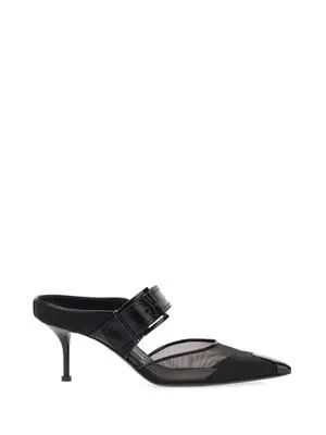 Alexander McQueen Punk Sandal With Buckle - Black